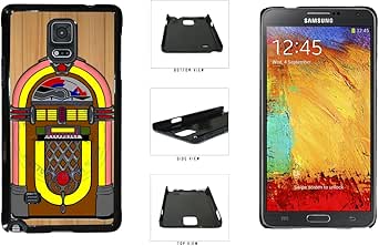 Amazon.com: Vintage Juke Box With Wood Background Plastic Phone Case ...
