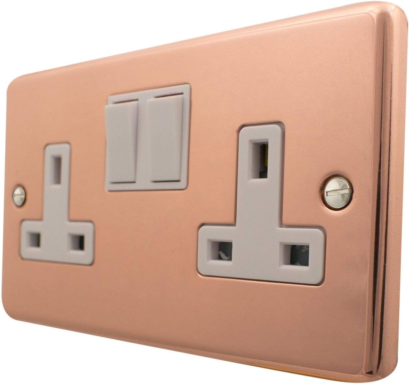 Contour Copper Double Socket with USB (Black Switch) - CBC910B : Amazon ...