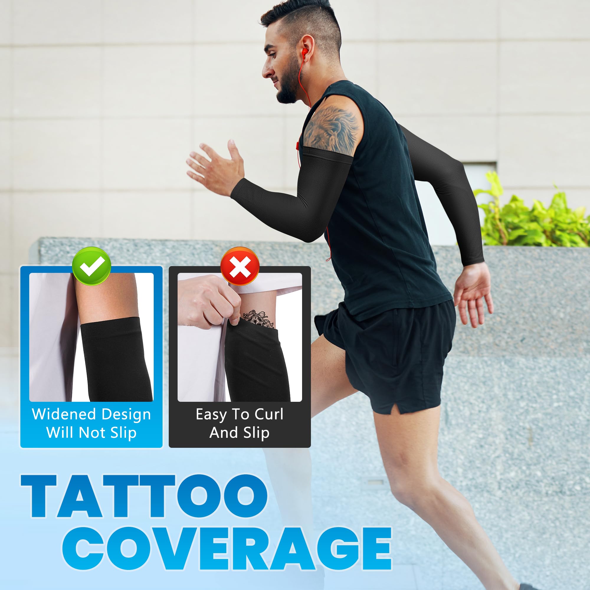 Snapklik.com : Fivali Arm Sleeves For Men Women: 6 Pairs Cooling UV Sun ...