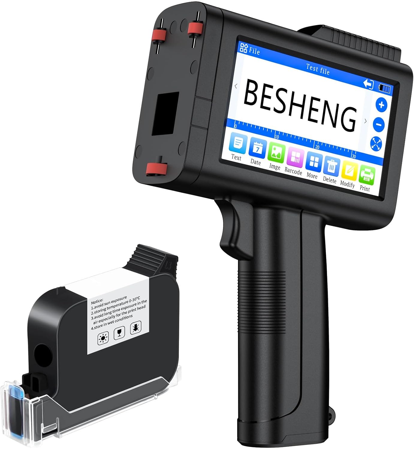 Amazon.com: BESHENG Handheld Inkjet Printer, Portable Printer Gun with ...
