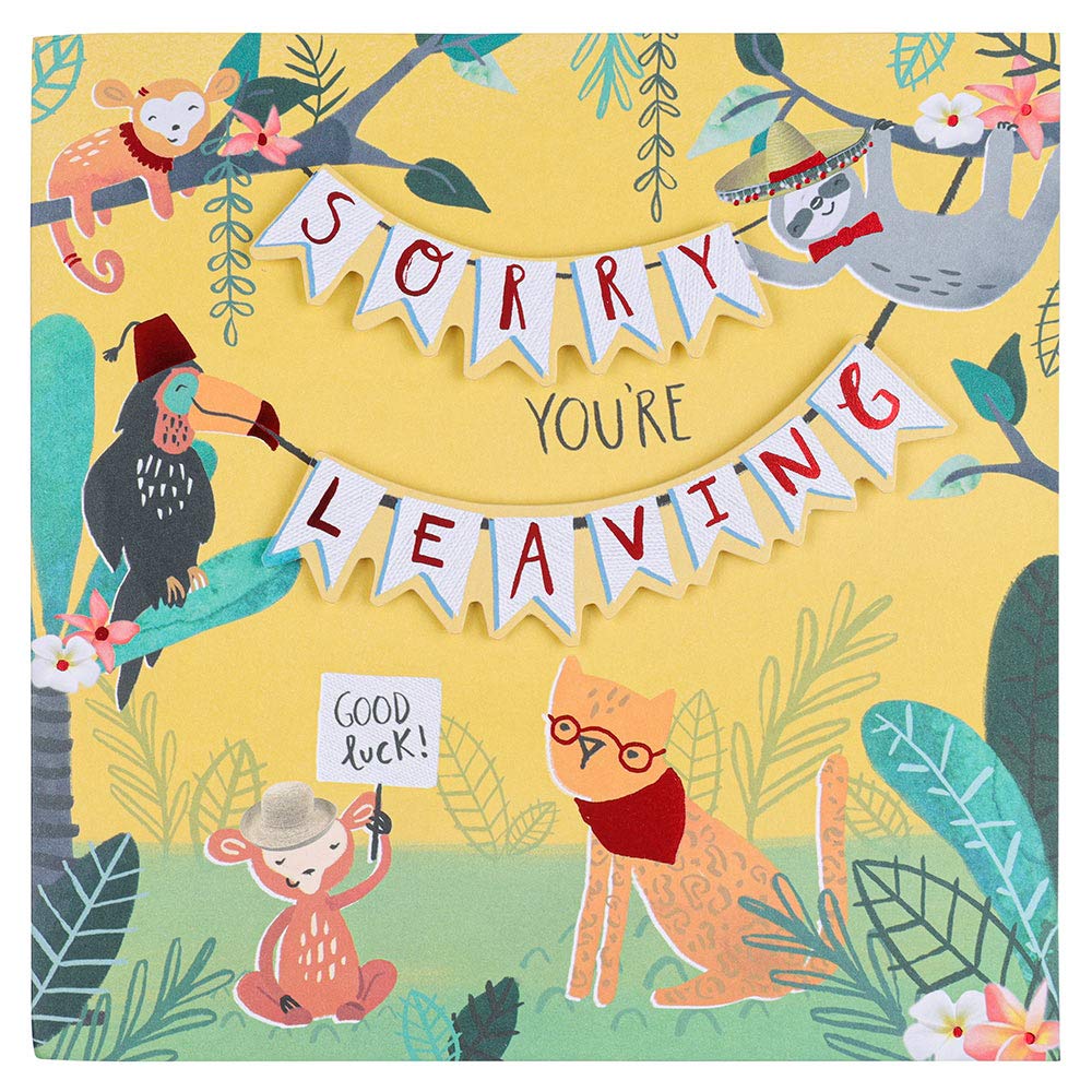 Buy Paperchase Jungle animals sorry you're leaving card Online at ...
