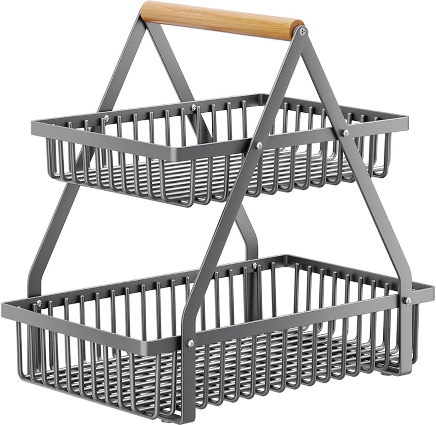 Metal Fruit Basket, Portable Fruit Stand Holder Rack, Kitchen Home ...