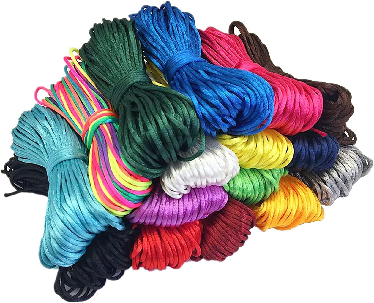 Amazon.com: ZhXu Shuo 2mm Satin Nylon Trim Cord, Rattail Silk Cord,14 ...