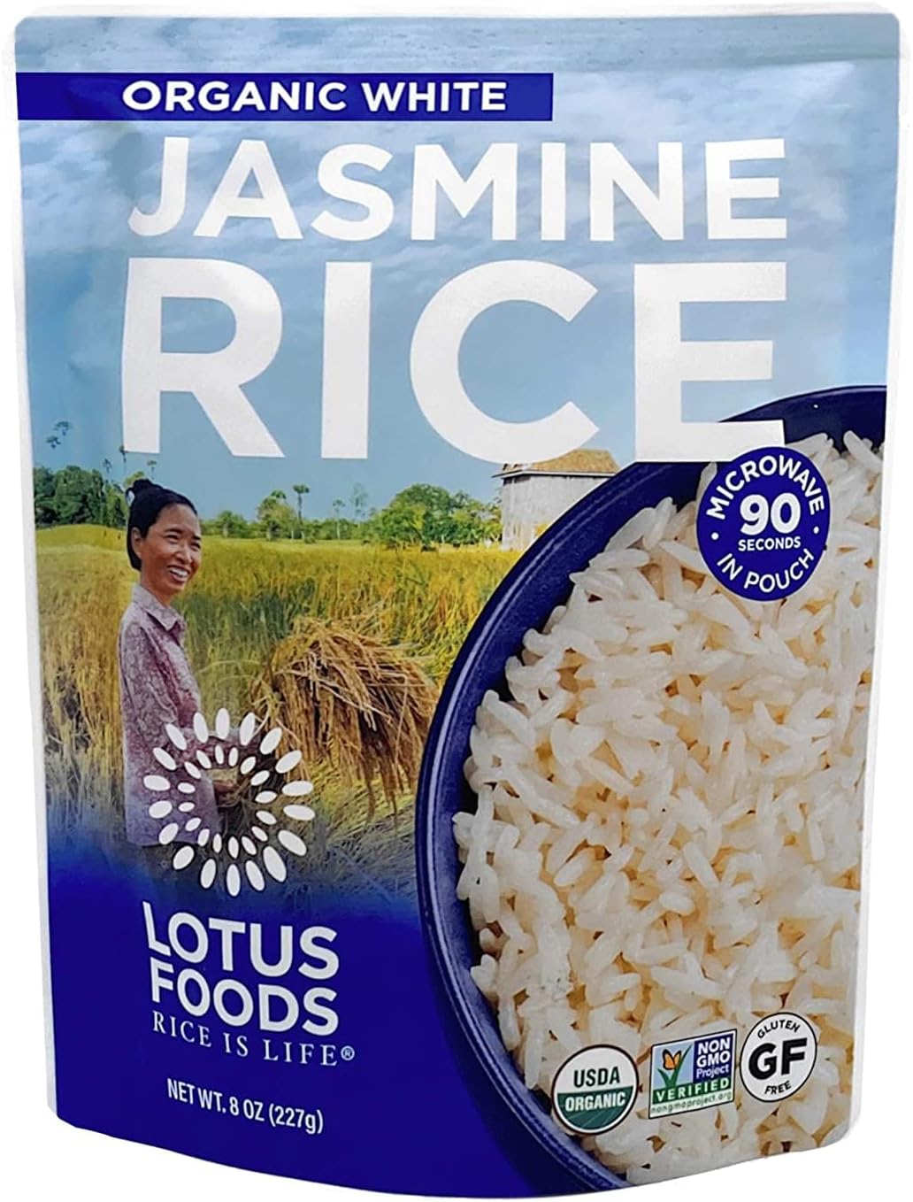 Amazon.com : Lotus Foods, Organic White Jasmine Rice, 8 Ounce : Grocery ...