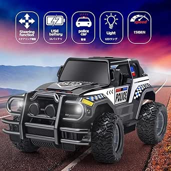 Amazon.co.jp: Radio Controlled Police Police Car Toy Remote Control Car ...
