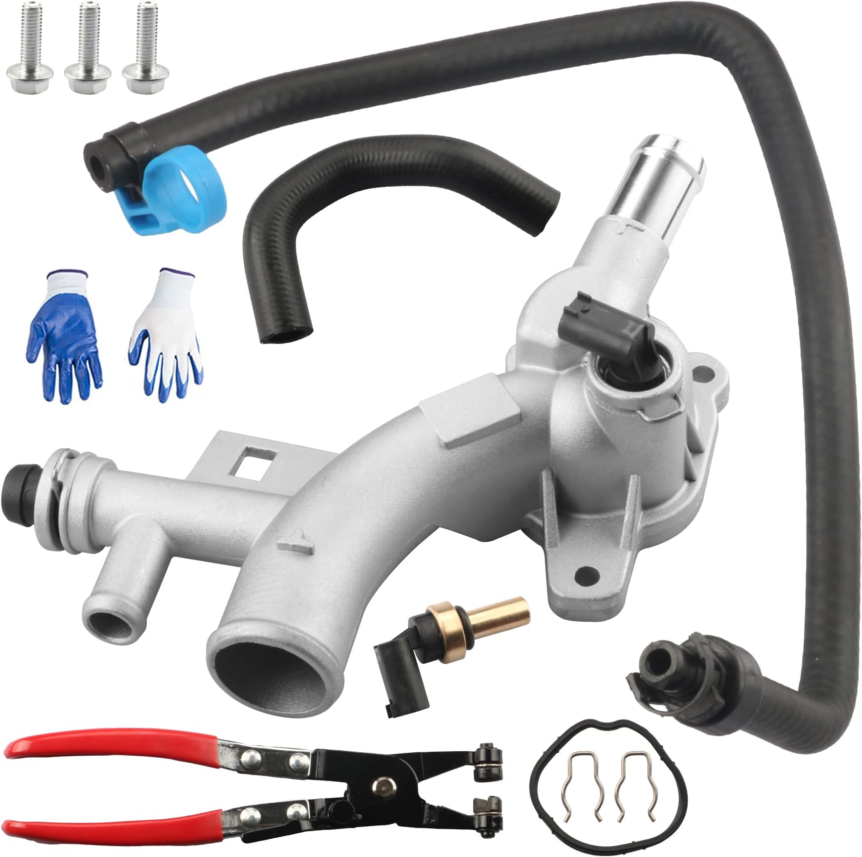 Amazon.com: 902-846 Upgrade Aluminum Water Outlet Thermostat Housing ...