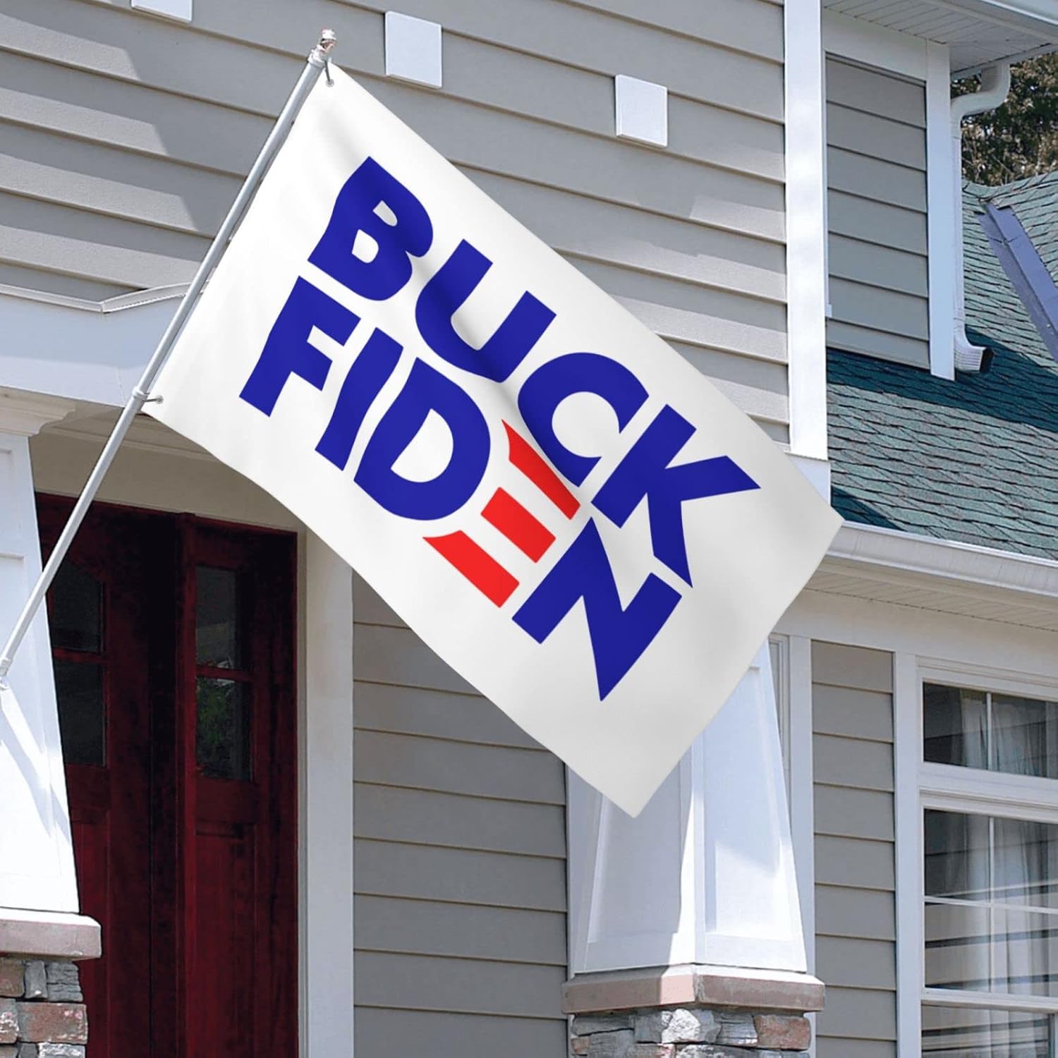 Buck Fiden – Banderas divertidas de jardín de doble cara bandera de ...