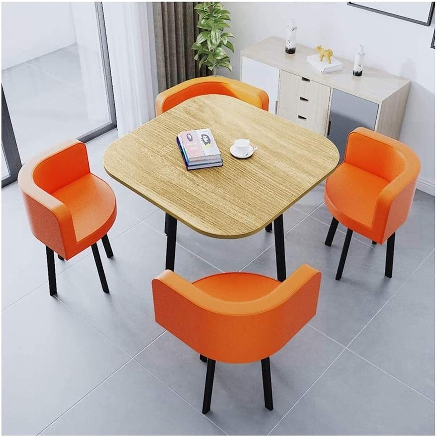 Amazon.com: Office Reception Round Table- Desk and Chair Combination ...