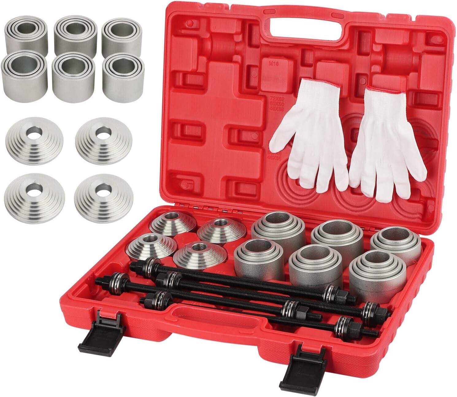 Holdfiturn 28PCS Press and Pull Sleeve Kit Car bushing tools bushing ...