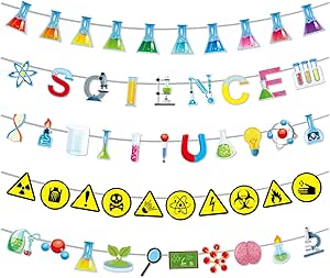 Amazon.com: gisgfim 5 Pieces Science Banners Science Classroom Decor ...