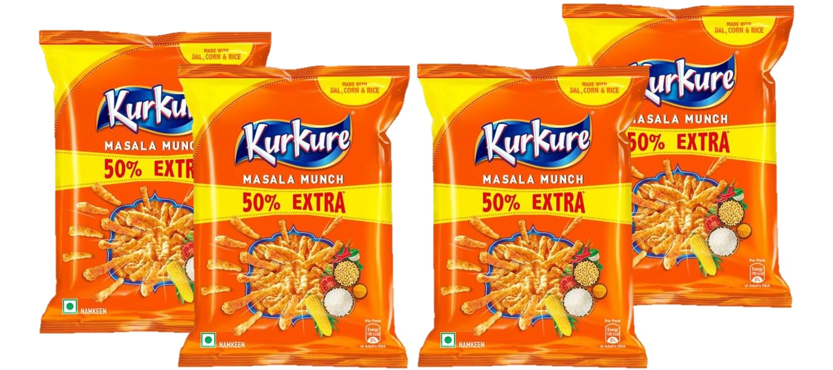 Kurkure Masala Munch Namkeen, 18g (Pack Of 4) - HUMARABAZAR : Amazon.in ...
