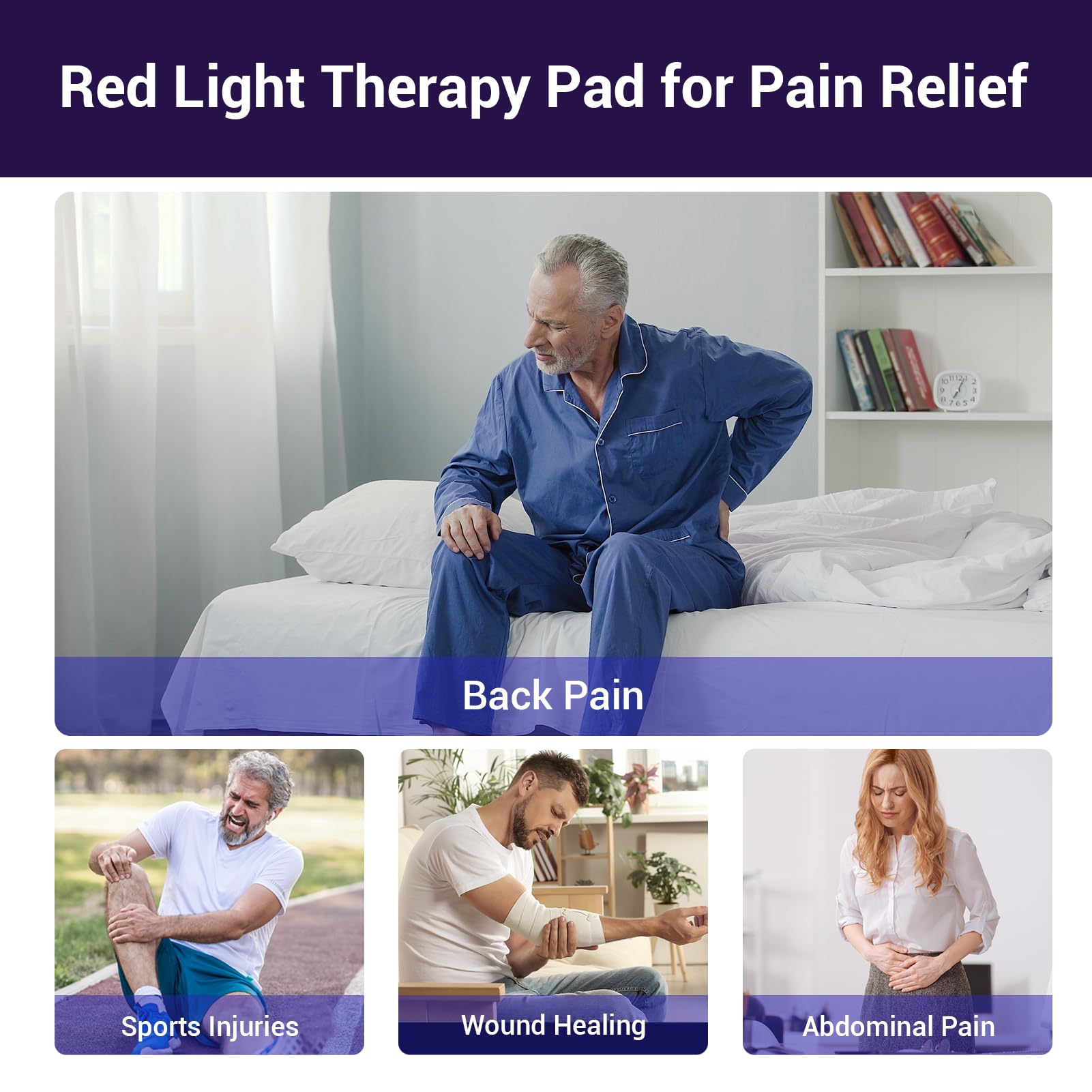 Comfytemp Red Light Therapy for Body, Large Infrared Light Therapy Pad ...