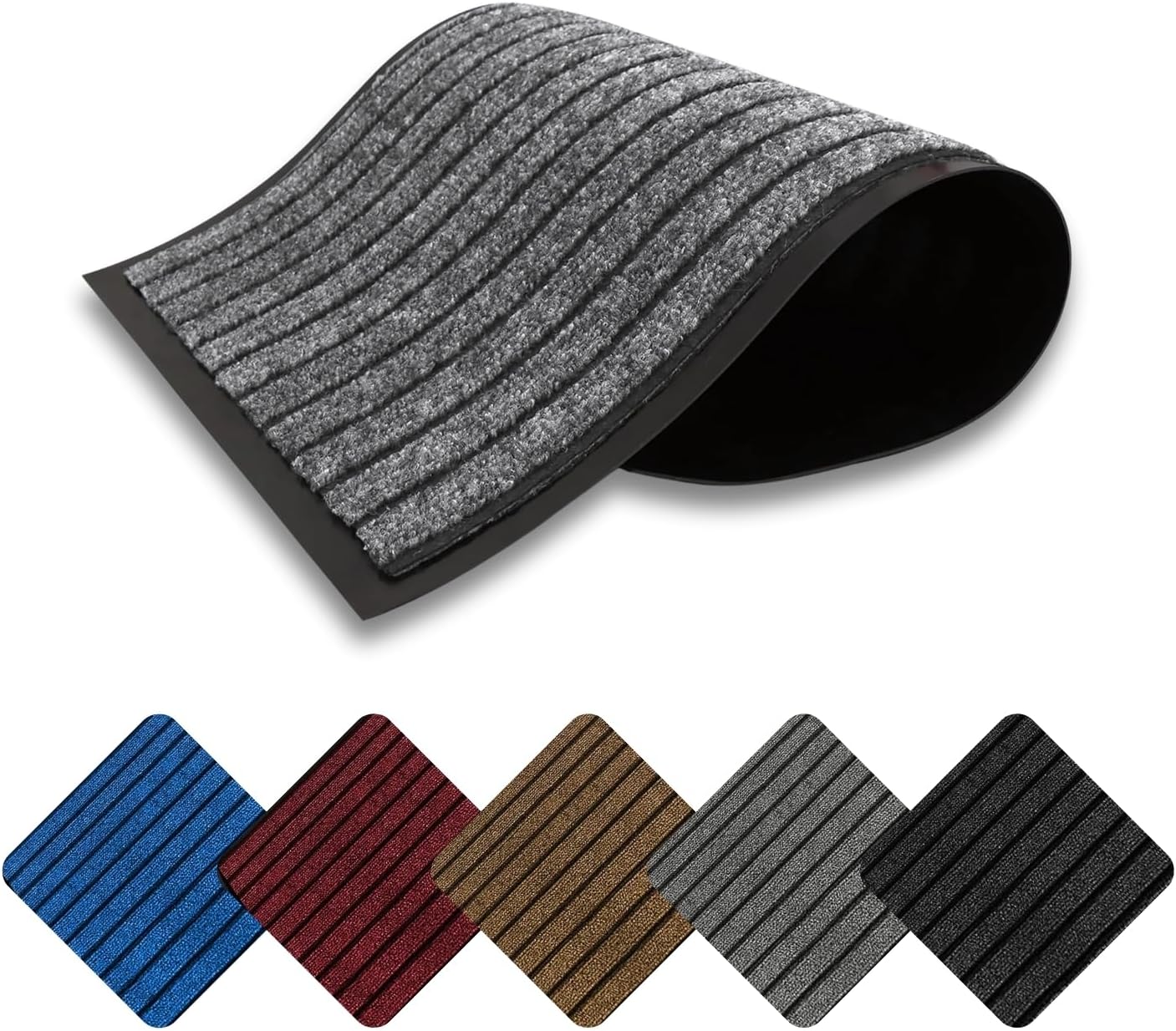 Domats Non Slip Rubber Door Mat - Heavy Duty Washable Entrance Rug ...