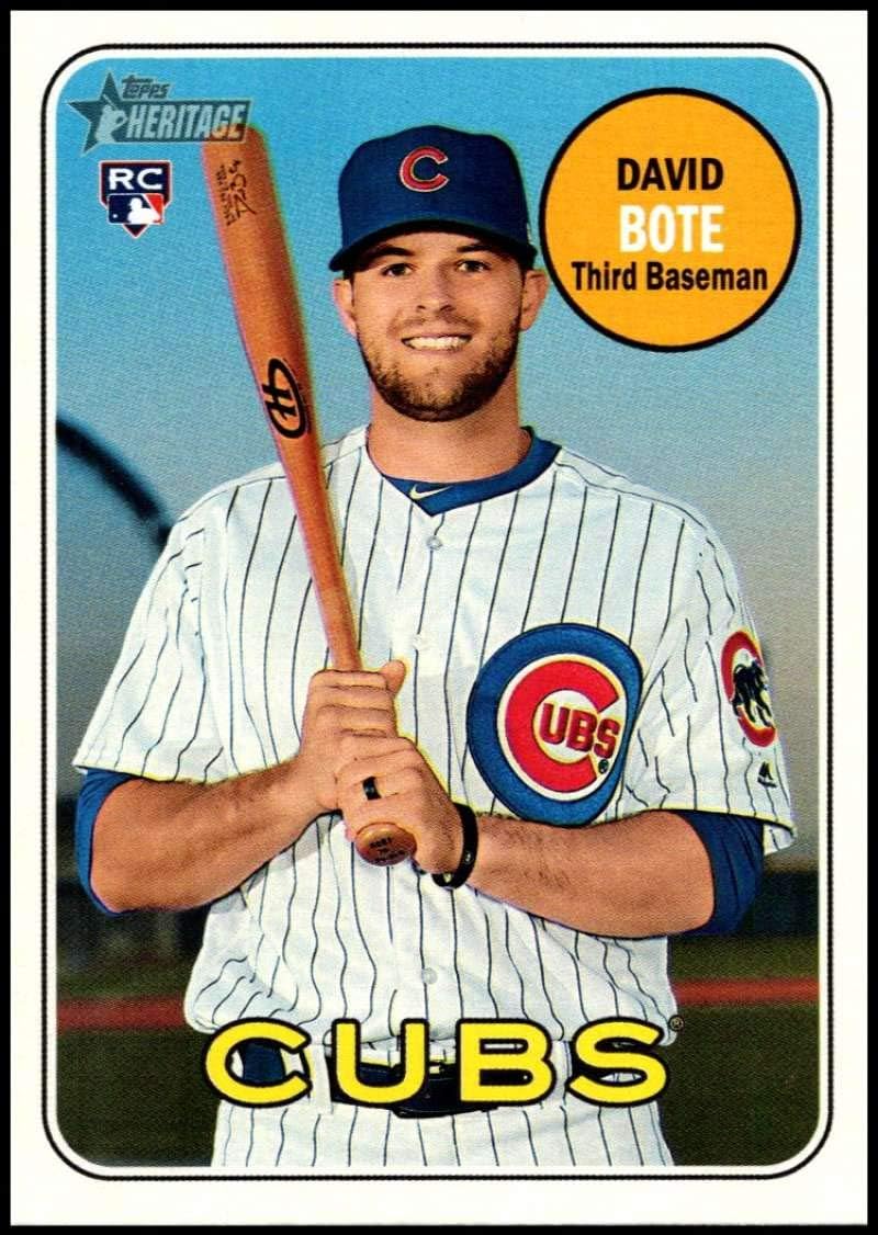 Amazon.com: 2018 Topps Heritage High Number #540 David Bote RC Rookie ...