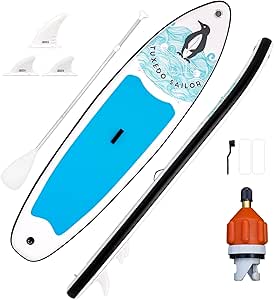 Amazon.com : Tuxedo Sailor Inflatable SUP 10'6"33"6" - Stand Up Paddle ...