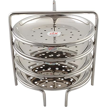 Jain Stainless Steel Idiyappam Stand (Small Size) with 4 Plates | Momos ...