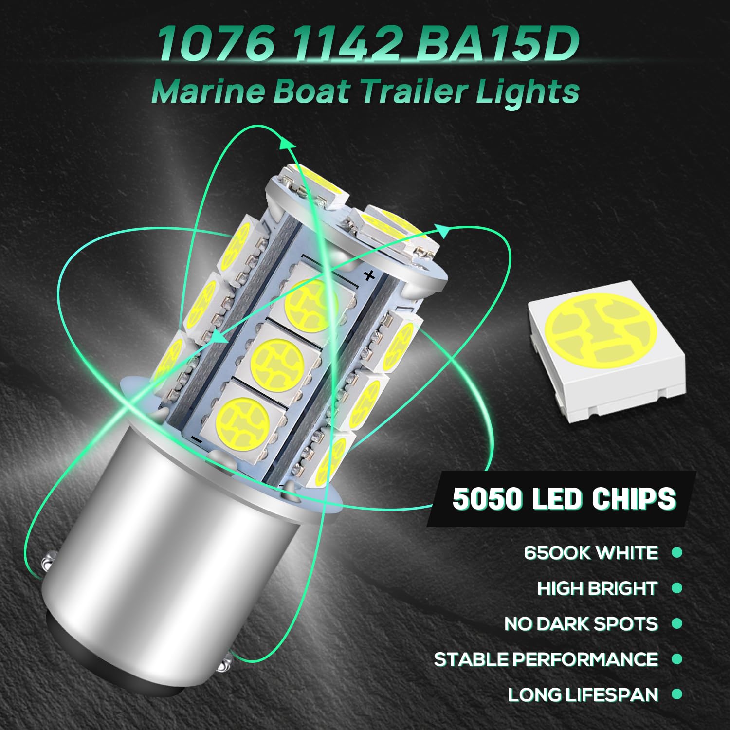 Snapklik.com : Alopee White Non Polarity 1076 Led Bulb For RV Camper ...