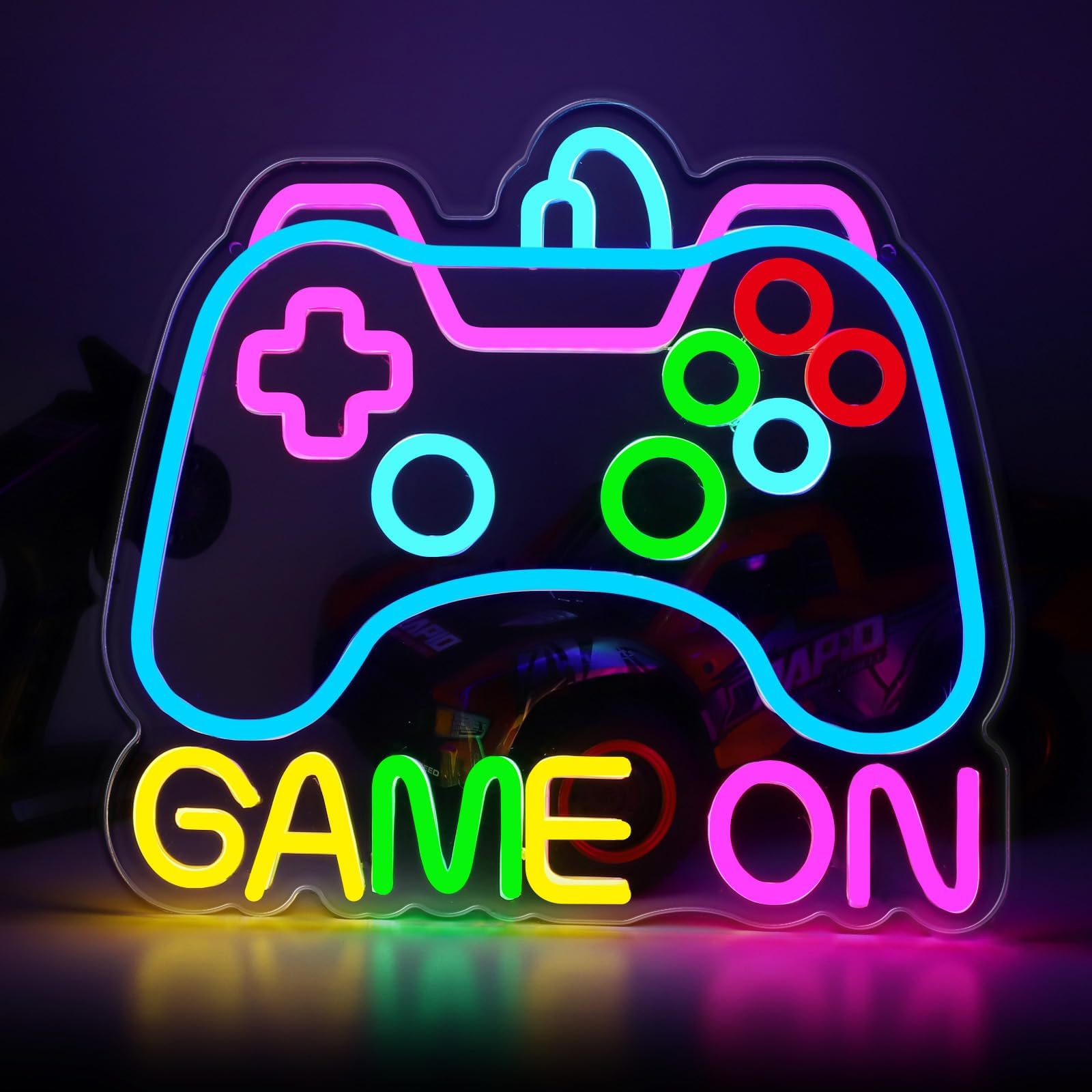 Amazon.com : qbanziou Gamer Neon Signs for Wall Decor，Neon Gaming Sign ...