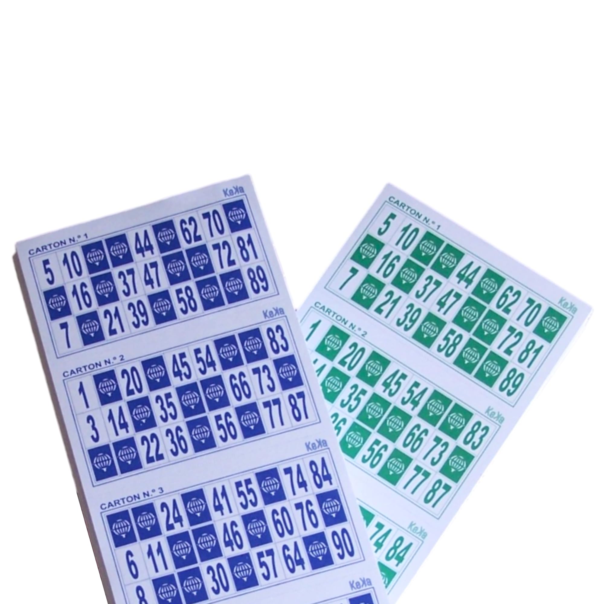 KEKA 1.200 Bingo Cards Savings Pack!! (1 Series of 600 Blue+1 Series of ...