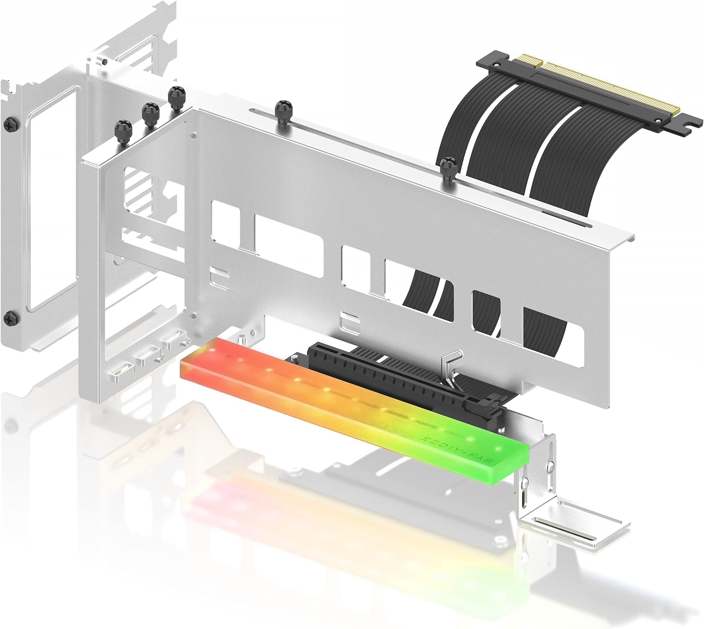 EZDIY-FAB Vertikal PCIe 4.0 GPU-hållare grafikkortshållare med 5 V 3 ...