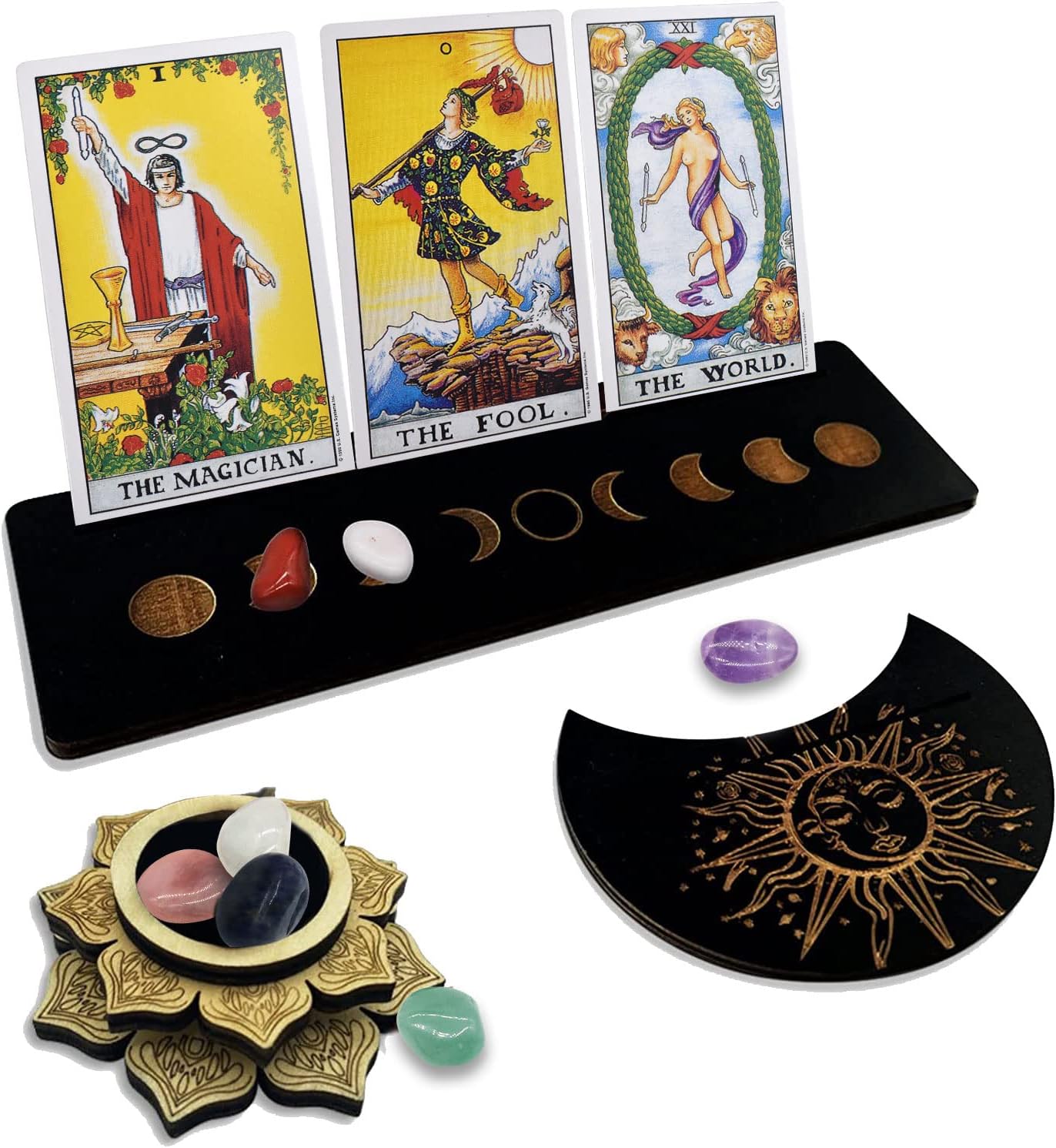 Amazon.com: Crystal Holder for Stones Display, Tarot Card Holder Stand ...