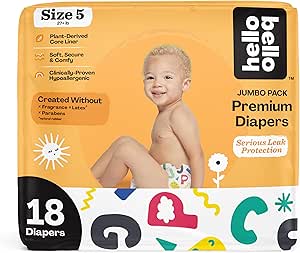 Amazon.com: Hello Bello Premium Baby Diapers Size 5, 18 Count of ...