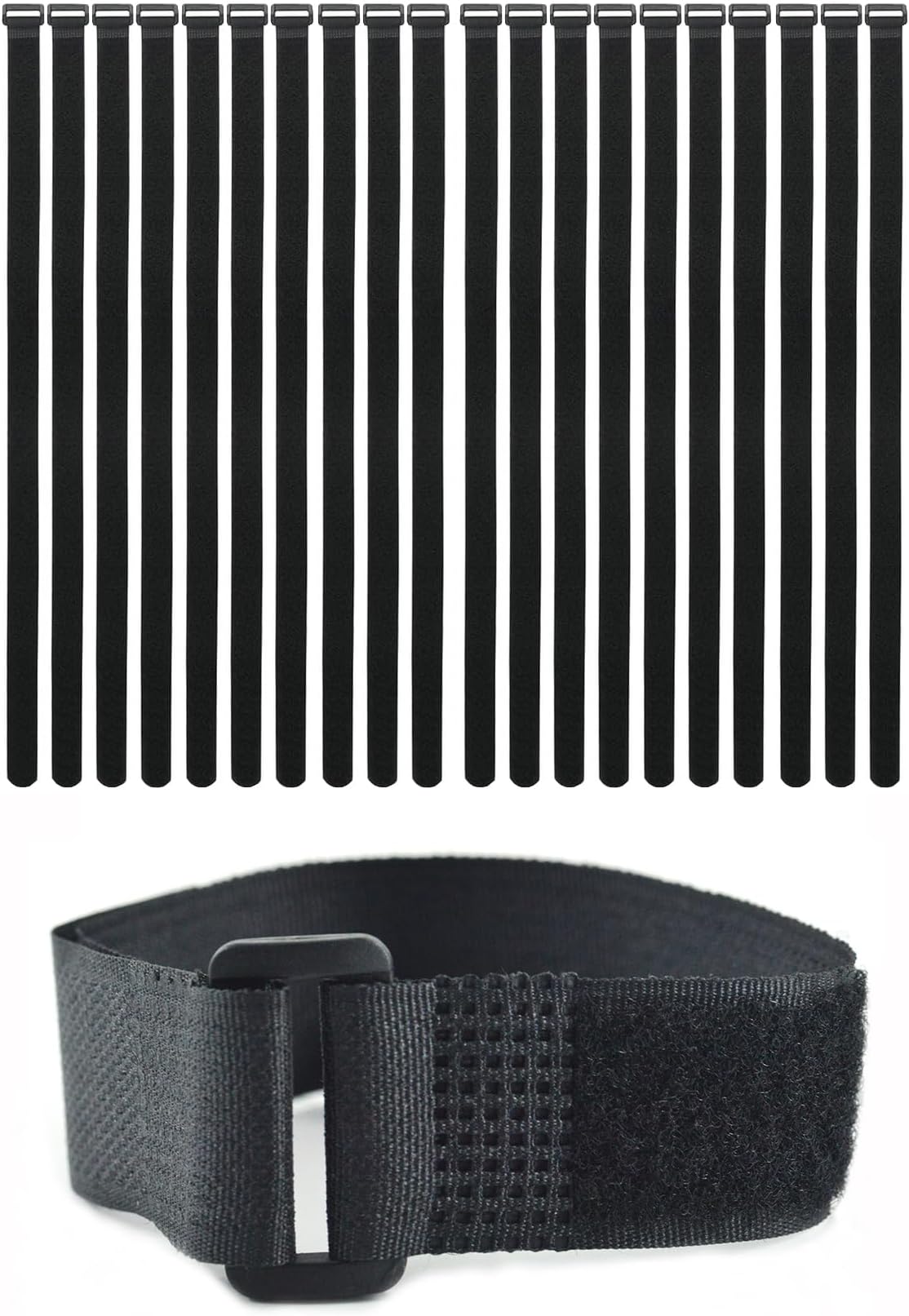 Amazon.com: VIGAER 12 inch Reusable Fastening Cable Straps - Hook and ...