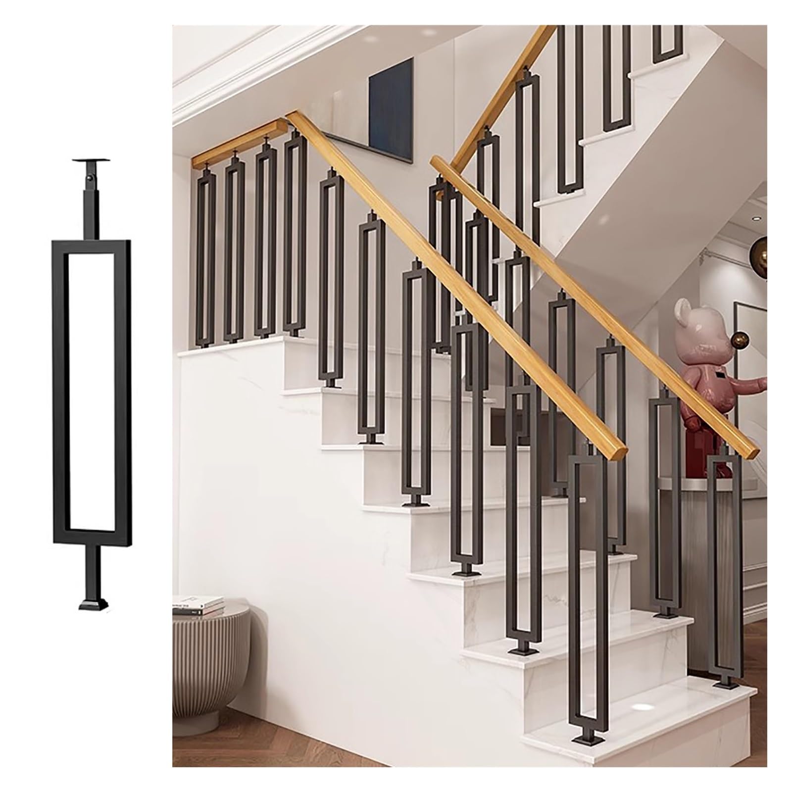 Contemporary Stair Balusters Metal Wrought Iron Baluster Spindles