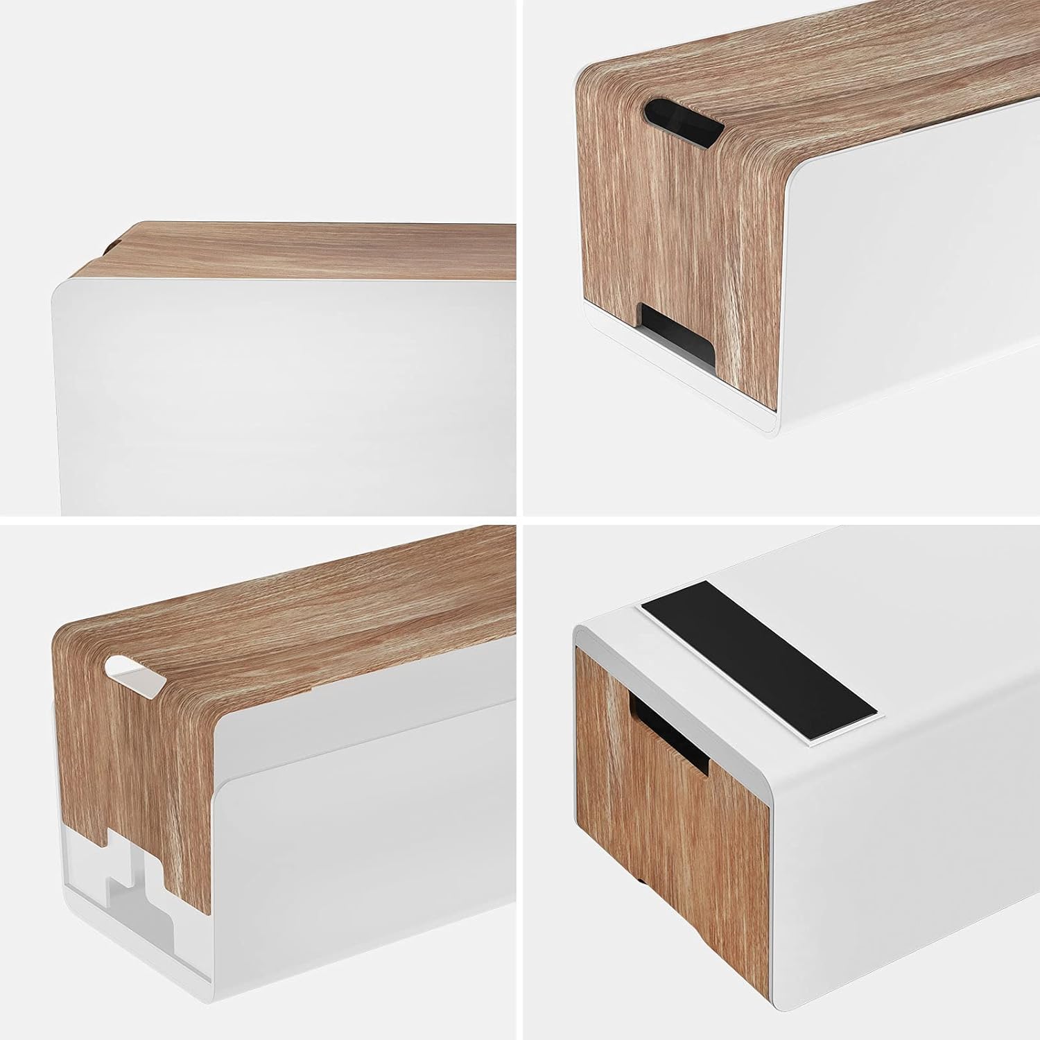 LOUKIN Caja de organización de cables, regletas o cables para ocultar y ...