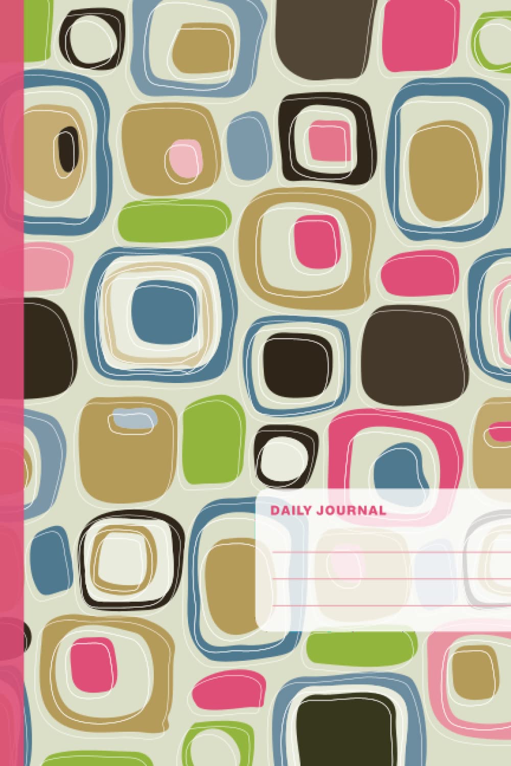 Amazon.com: Retro Shapes Notebook Journal with Cute Mid-Century Modern ...