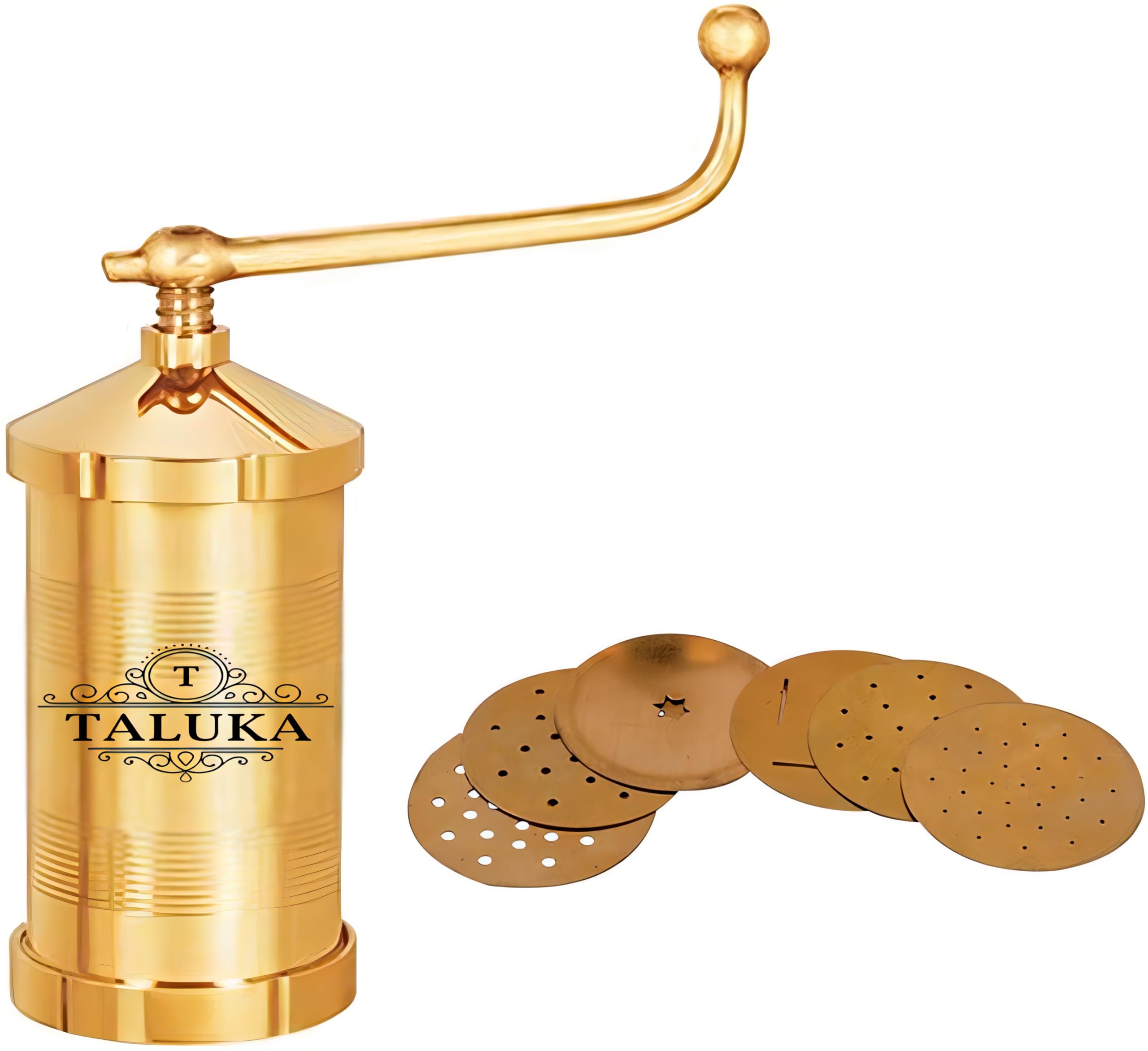 Buy Taluka Pure Brass Sev Sewaiya Gathiya Sancha Maker with Removable ...