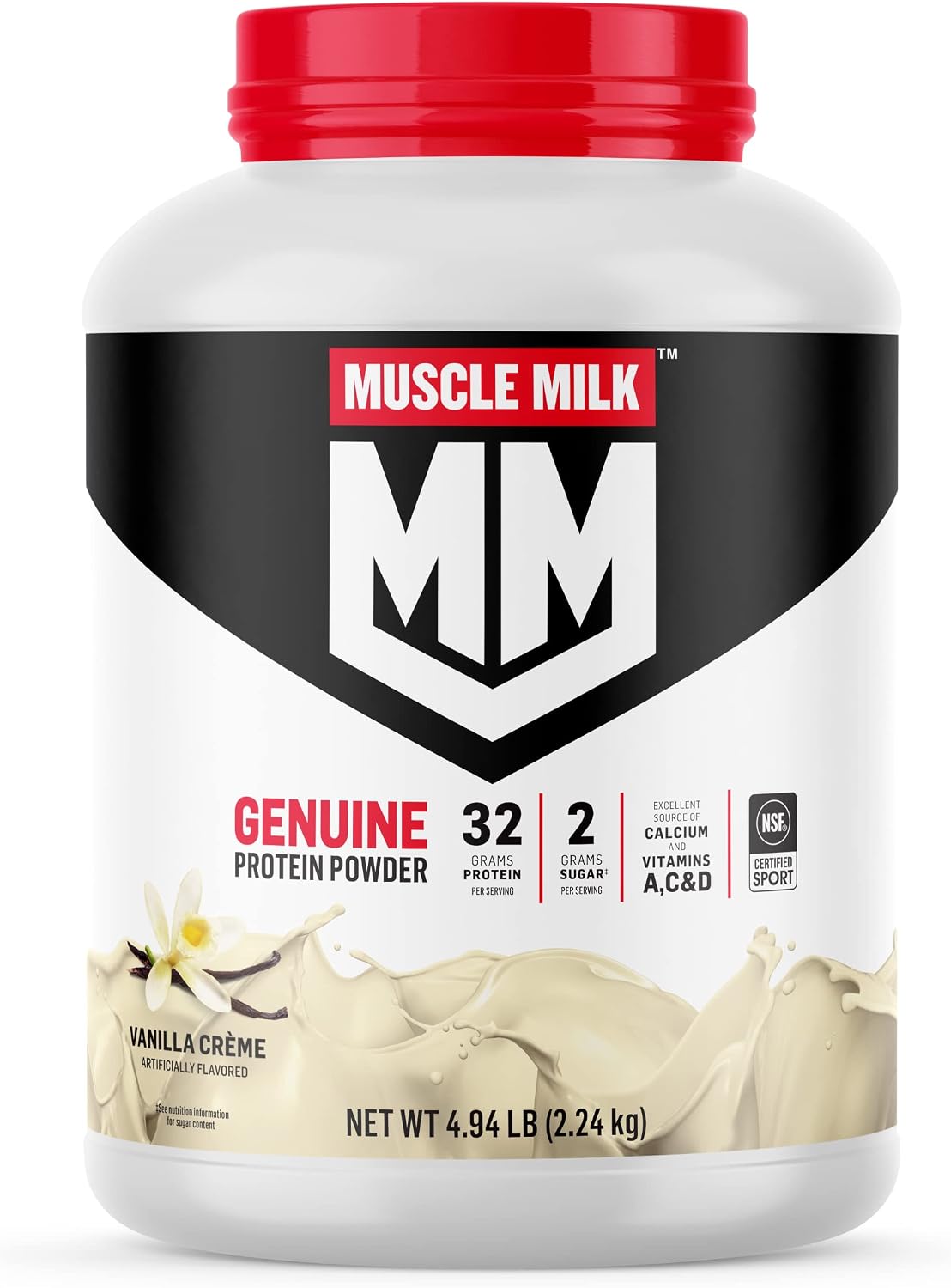 Amazon.com : Muscle Milk Genuine Protein Powder, Vanilla Creme, 32g ...
