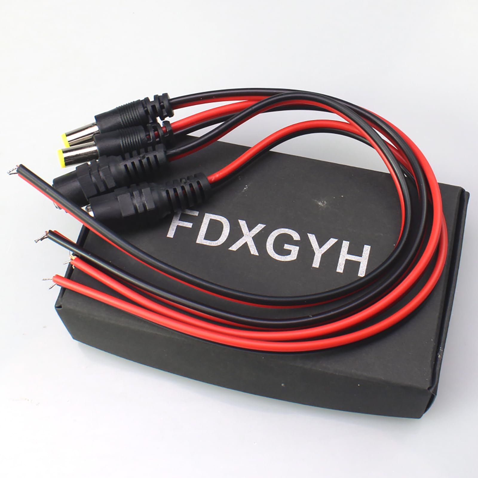 Snapklik.com : 10 Pairs DC Power Pigtail Barrel Plug Connector Cable ...