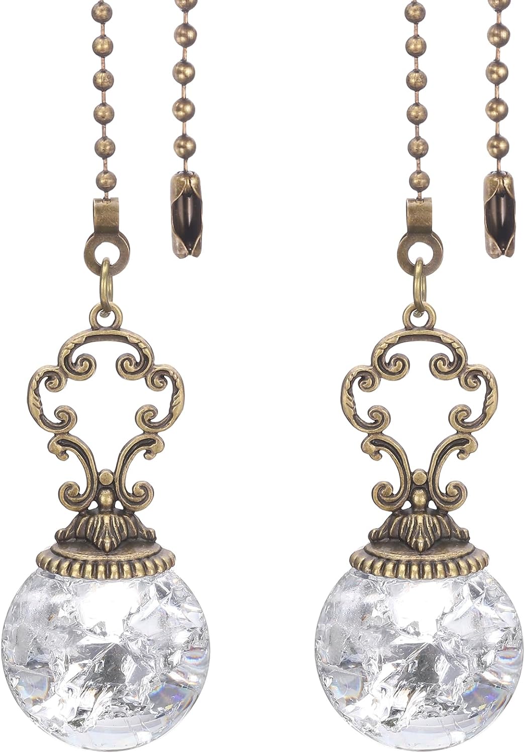 Ceiling Fan Pull Chain, 2 Pack 12" Decorative Ball Pendant Chain ...