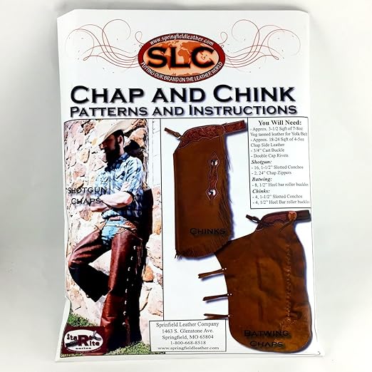 Amazon.com: SLC Leather Chap and Chink Set, Sewing Pattern with ...