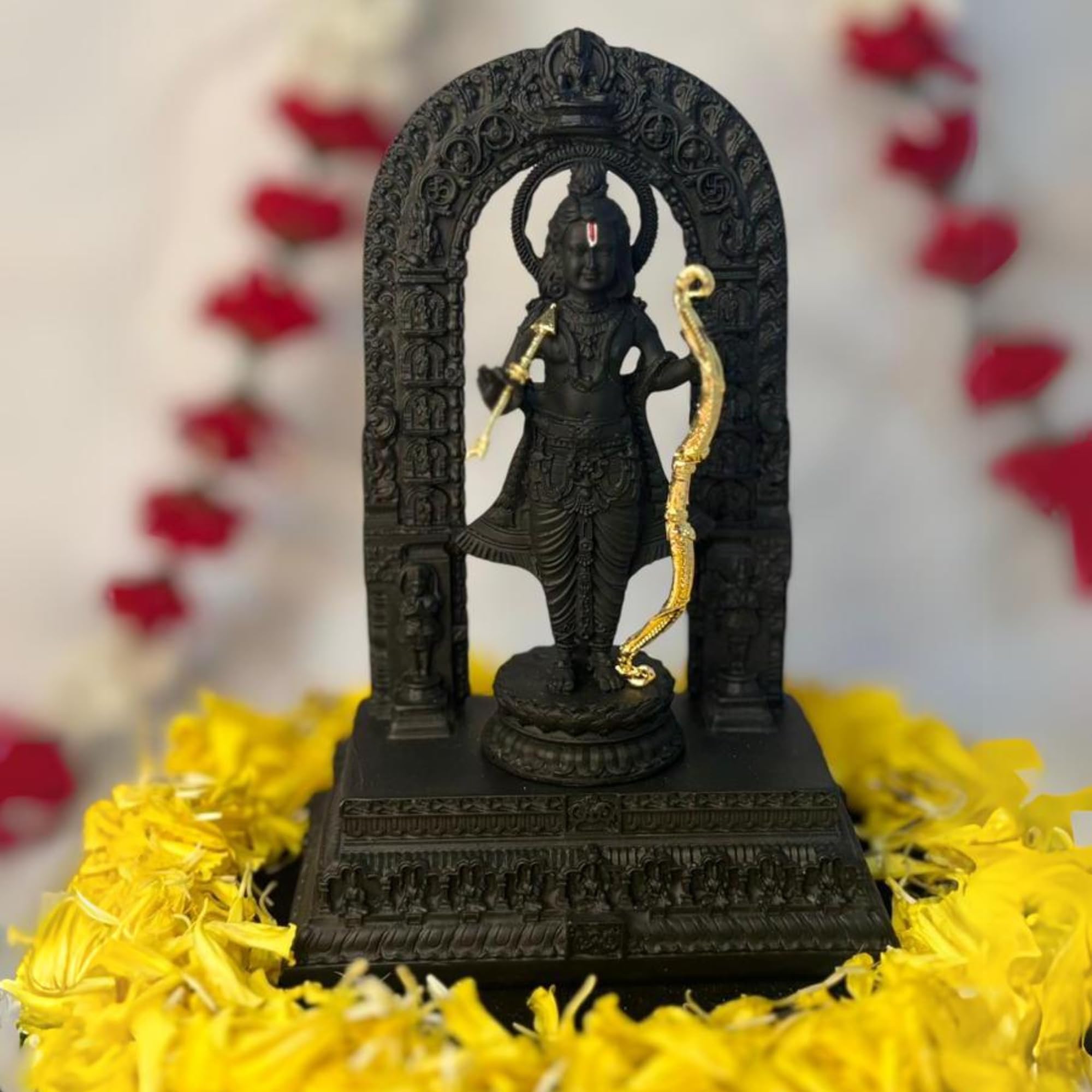 Buy Hindu God Ram Ji murti Colored Dress ayodhya Replica Resin Hand ...