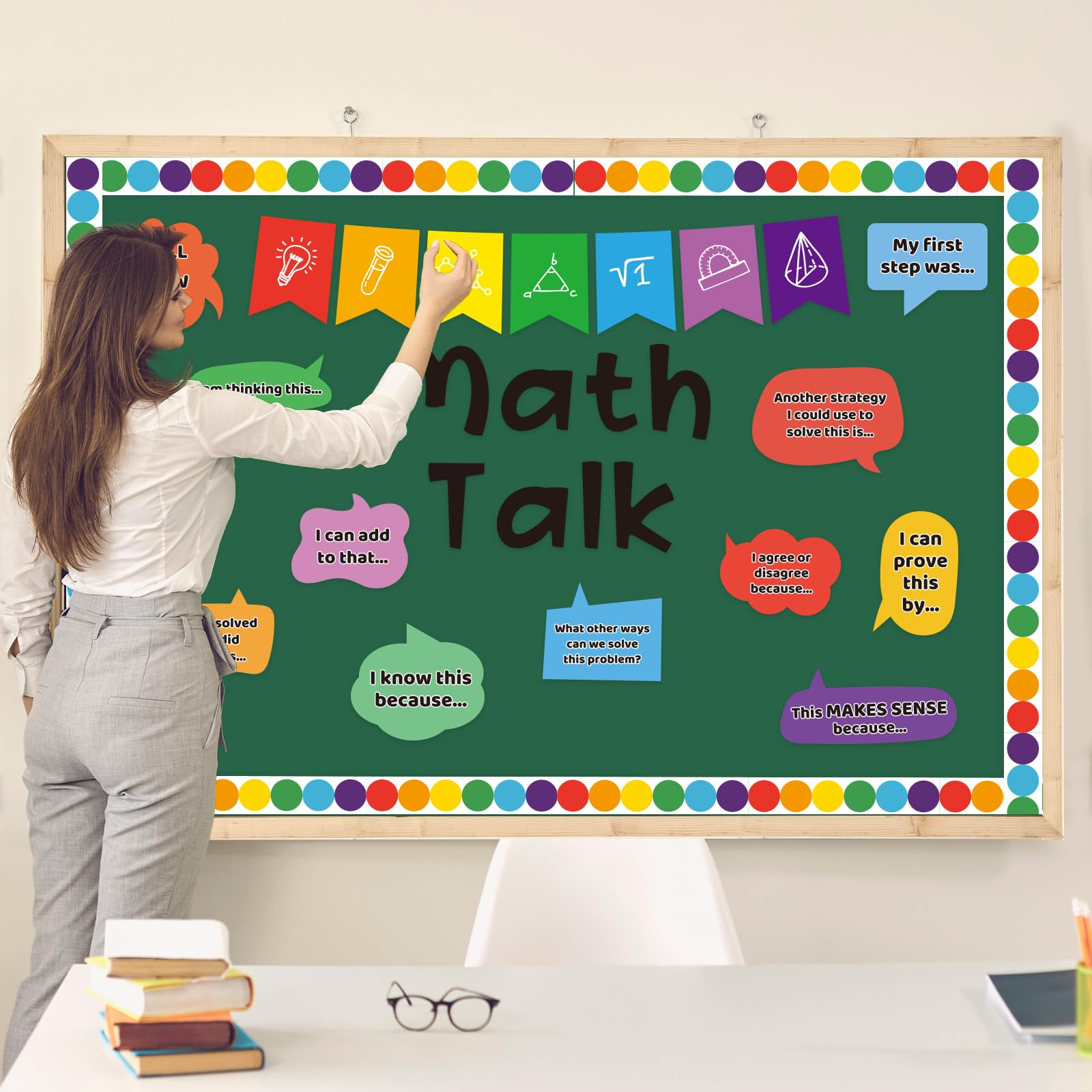 Snapklik.com : Chunnin 43 Pcs Math Talk Bulletin Board Set For Math ...