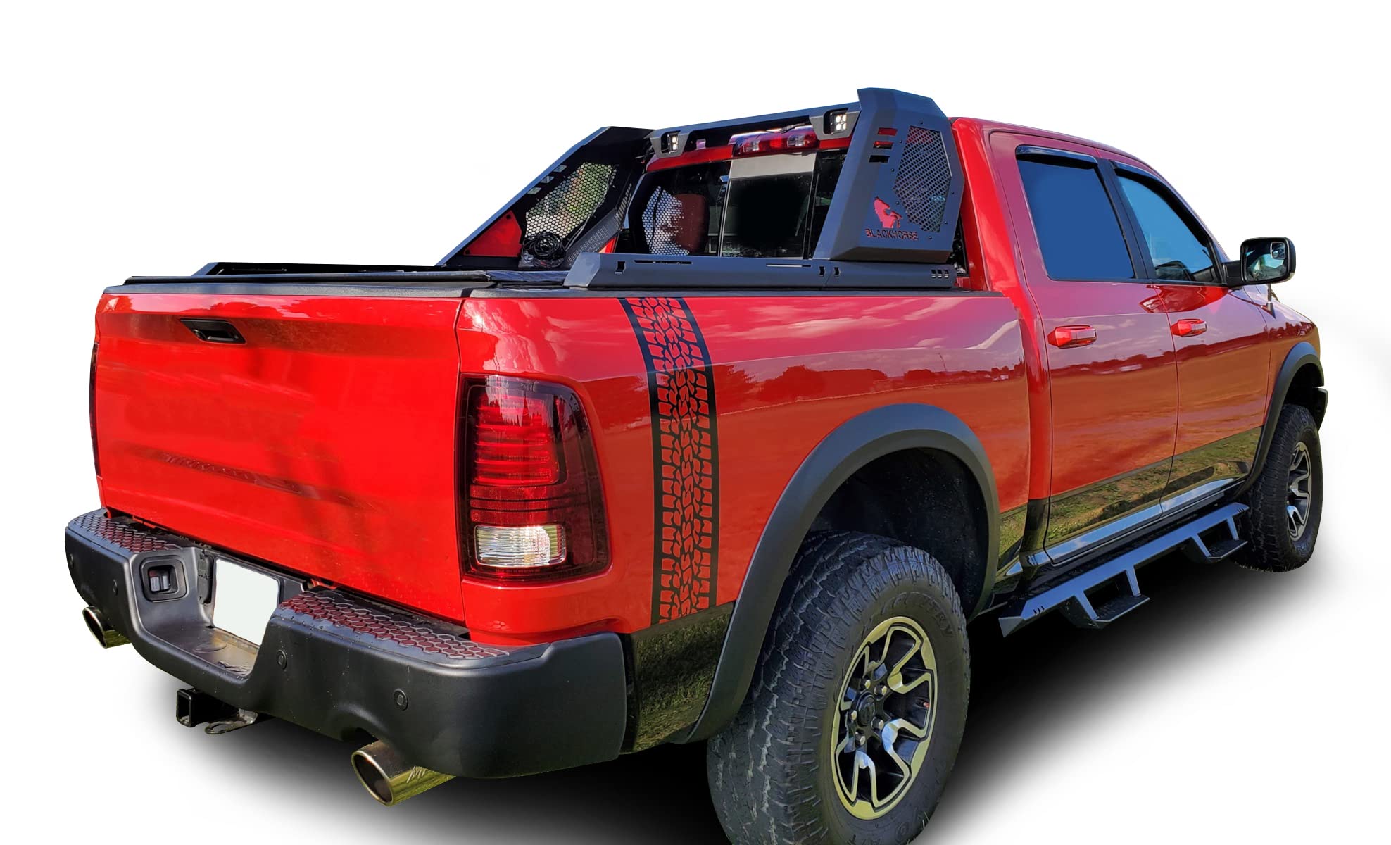 Black Horse Vigor ROLL Bar with LED Cube Light Compatible with 2007 ...