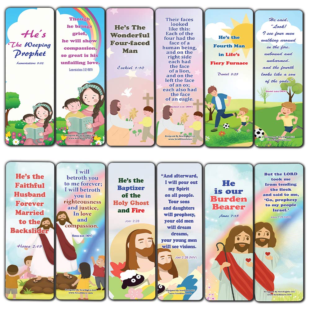 Buy NewEights Jesus Throughout The Bible Bookmarks Series 4 (12-Pack ...