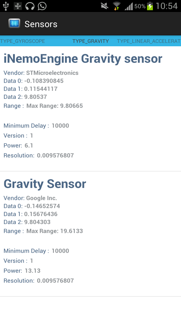 Sensors - App on Amazon Appstore