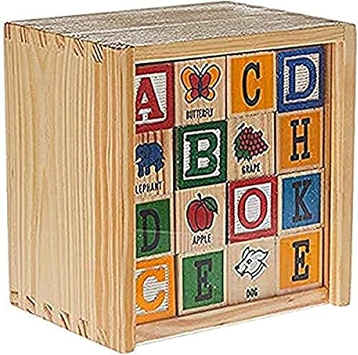 Amazon.com: Schylling ABC Wooden Alphabet Blocks Toy : Toys & Games