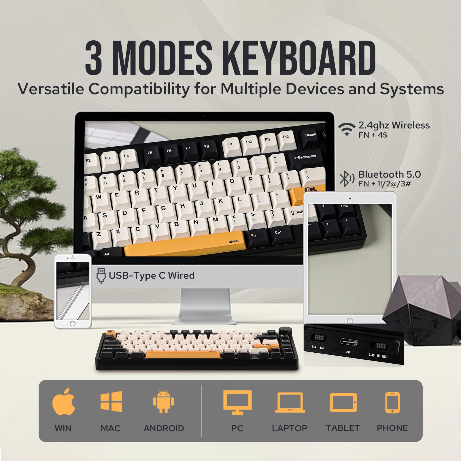 Snapklik.com : KiiBoom Moonshadow V2 75% Wireless Aluminum Gaming ...
