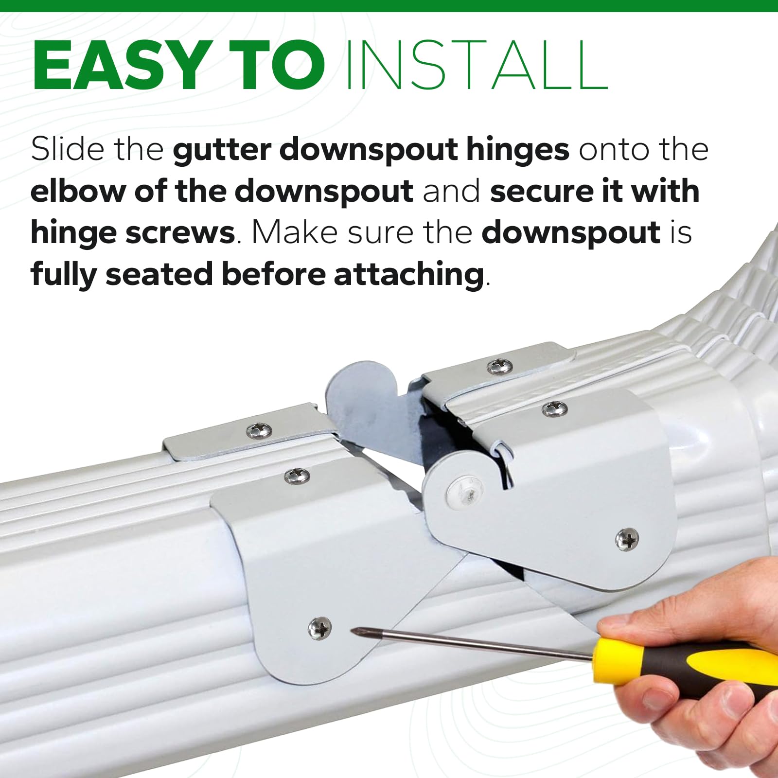 Snapklik.com : Gutter Zipper Hinges For Gutter Downspout Extension ...