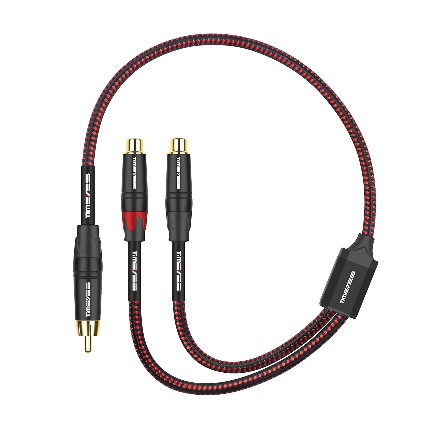 Amazon.com: TIMEYES RCA Y Cable - 1 RCA Male to 2 RCA Female Audio Extender Cable - Dual RCA to ...
