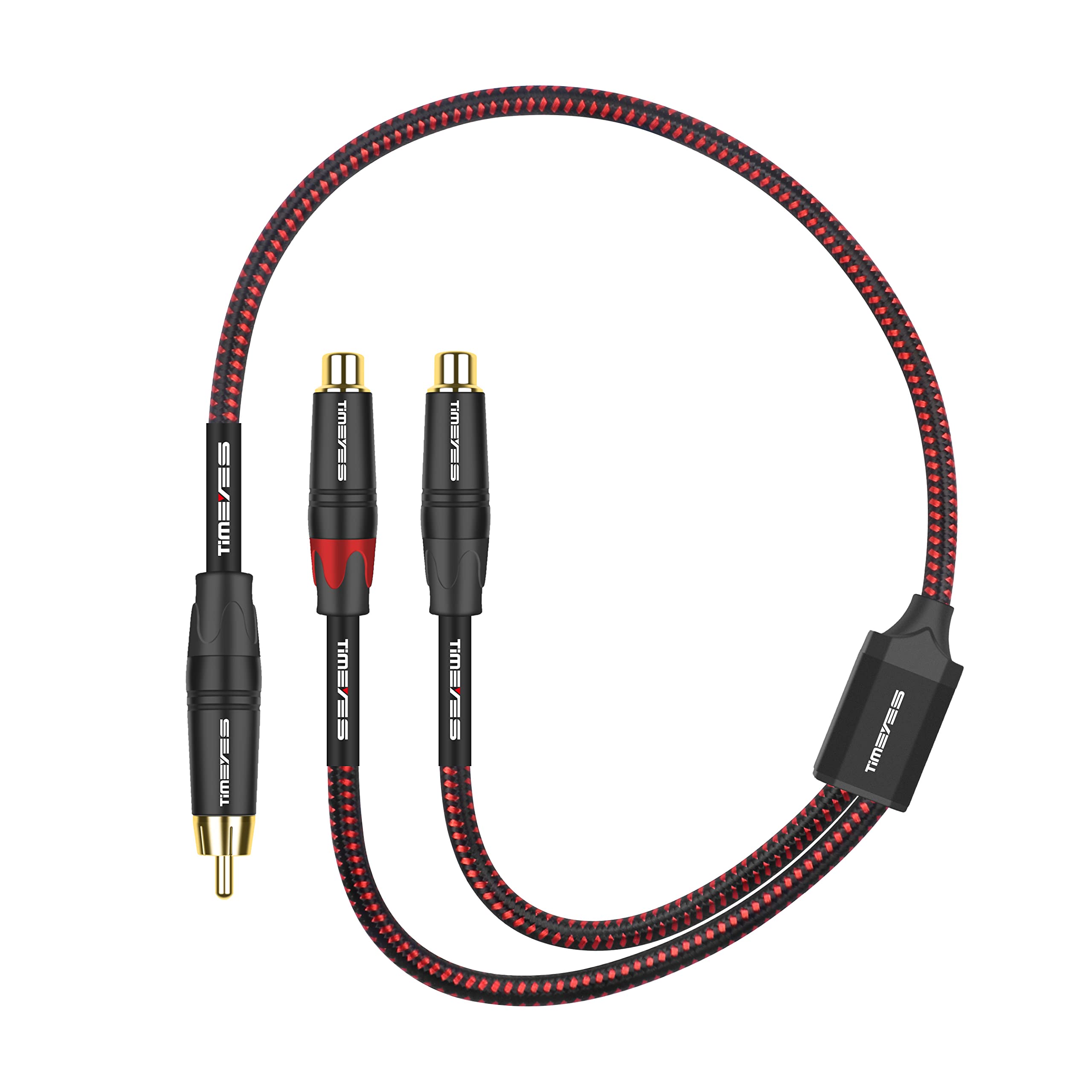 Amazon.com: TIMEYES RCA Y Cable - 1 RCA Male to 2 RCA Female Audio ...