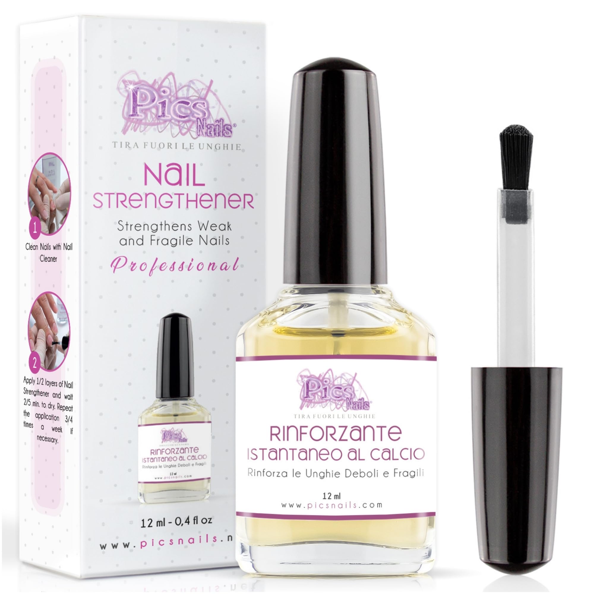 Nail Strengthener Instant Calcium Nail Polish 12ml - Professional Nail ...