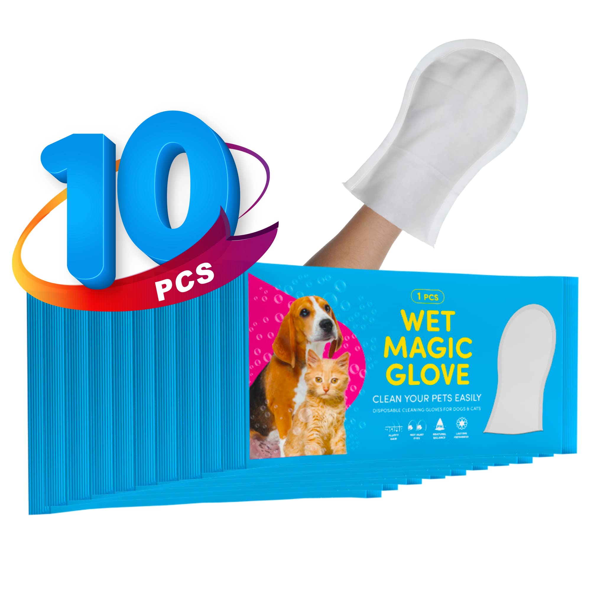 STOYK?S Dog and Cat Gloves & Wipes for Cleaning - Hypoallergenic Pet ...