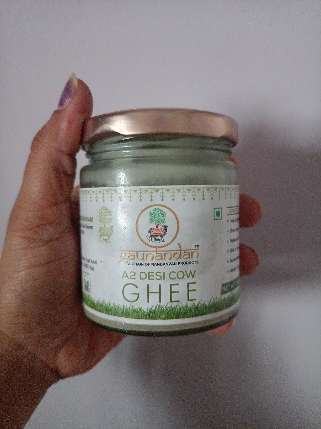 Gaunandan A2 Desi Cow Ghee 150 ML | Pure Desi Cow Ghee Bilona Method ...