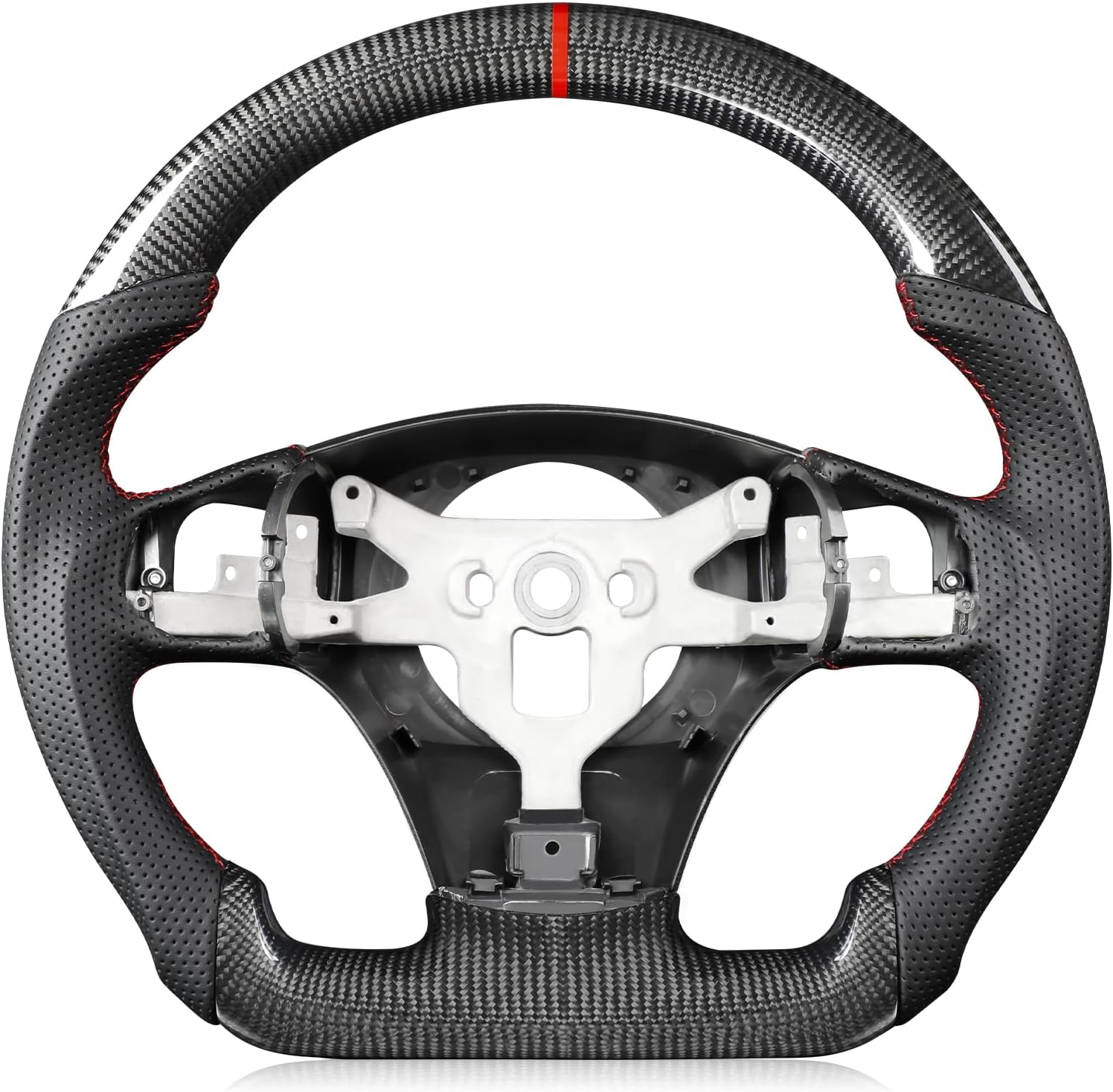 Amazon.com: TOP10 Racing Steering Wheel, 3K Carbon Fiber D-shaped Flat ...