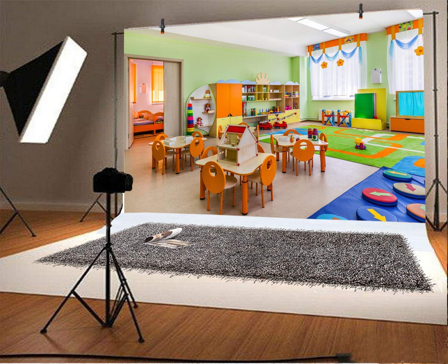 CSFOTO 10x6.5ft Preschool Classroom Backdrop Back to School Backdrop ...